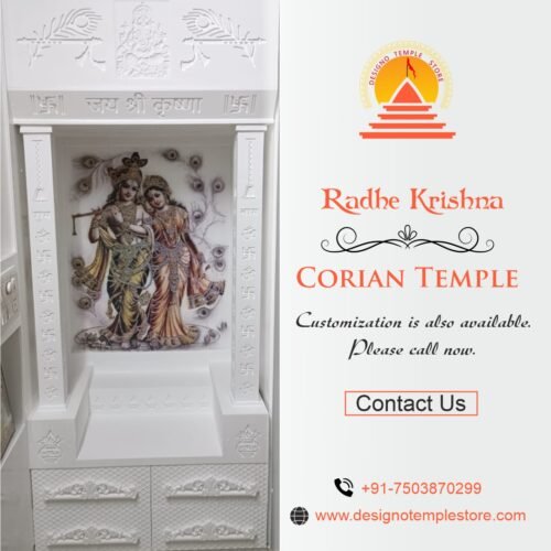 Radhe Krishna Corian Temple - Designo Temple Store