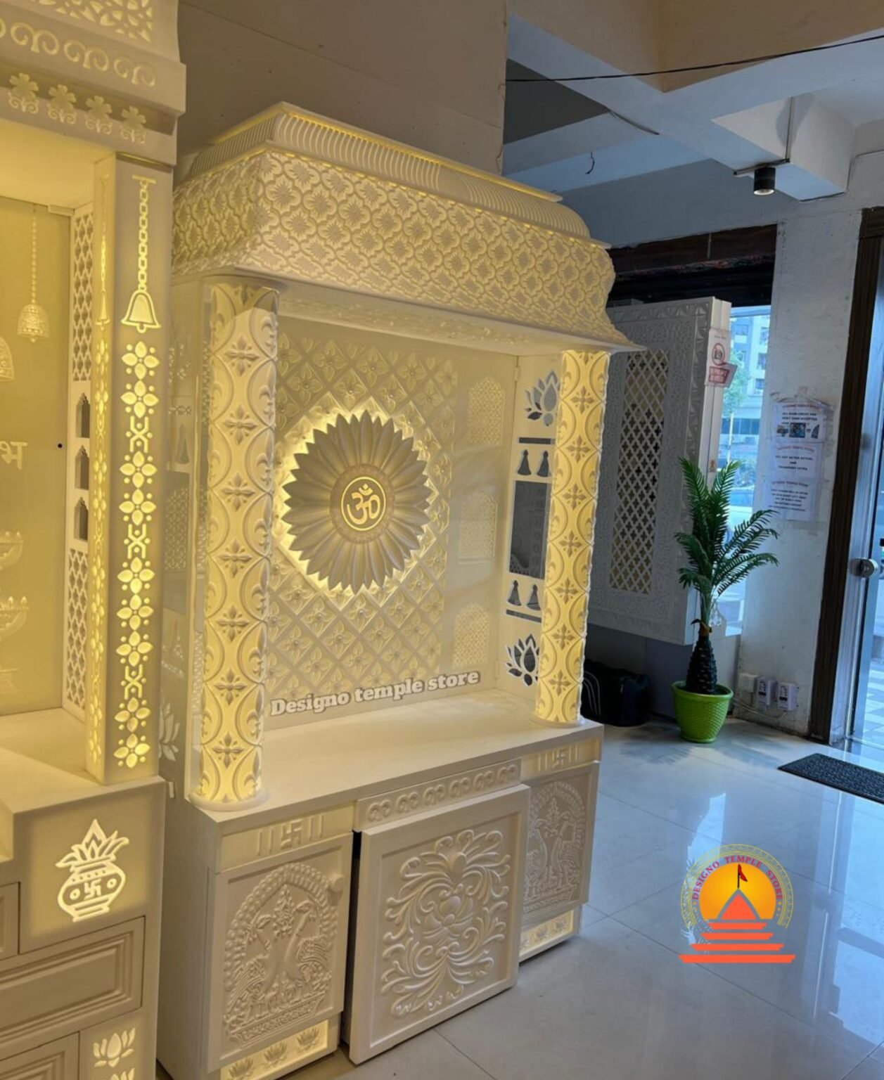 Buy Fancy Corian Marble Mandir At Cheap Price | Korean Mandir Manufacturer